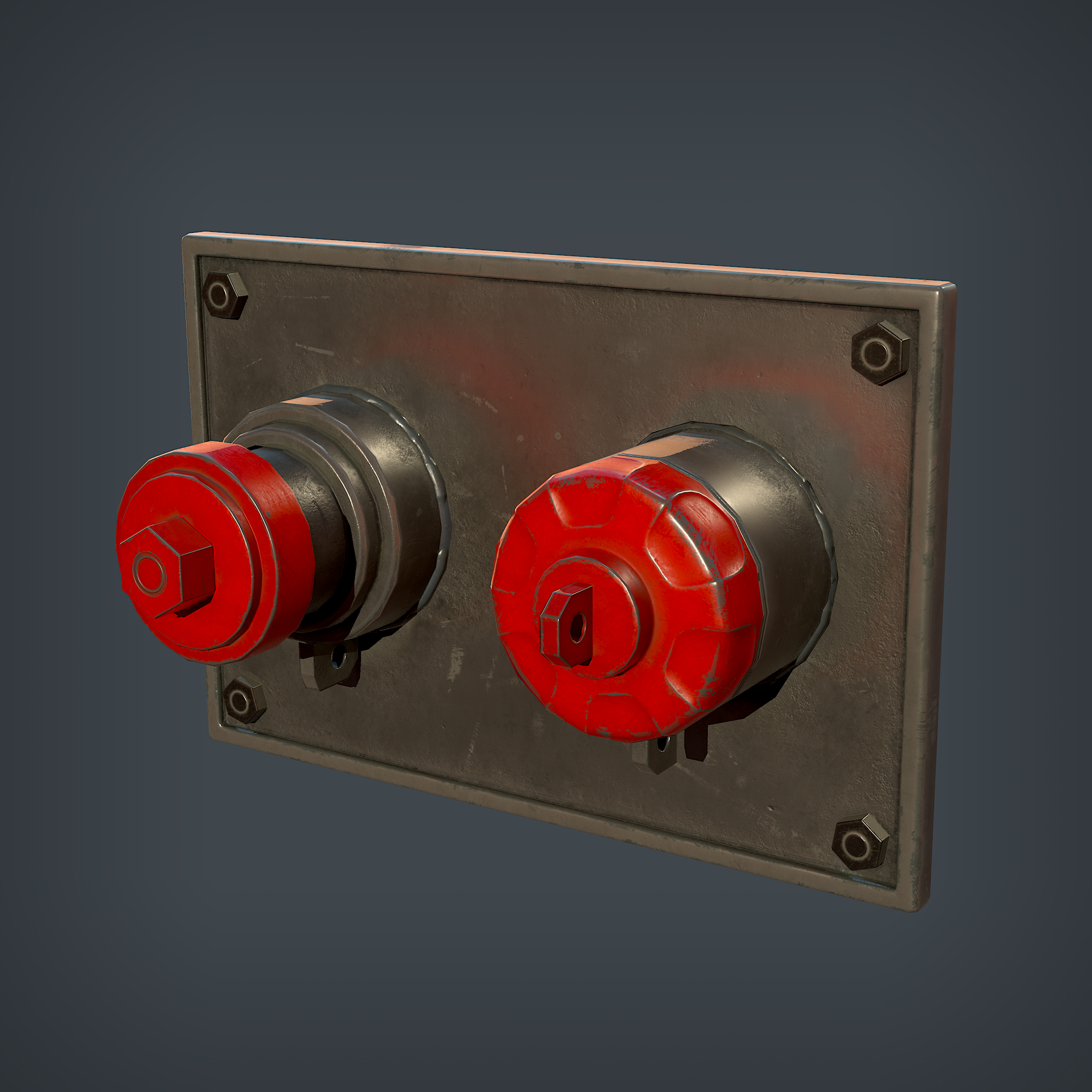 Hidrante - Parede Modelo 3D - TurboSquid 1603858