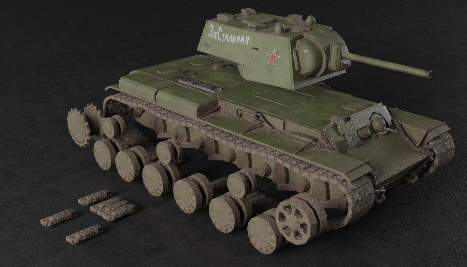 Kv-1 soviet heavy tank model - TurboSquid 1604277
