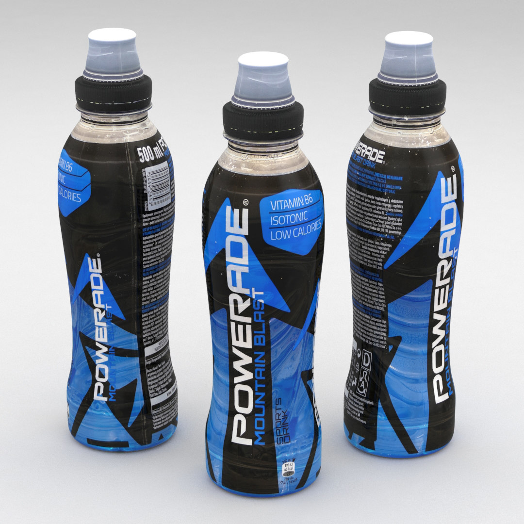 modelo 3d Botella de bebida Powerade Vitaminas y Minerales 500ml 2020 2 ...