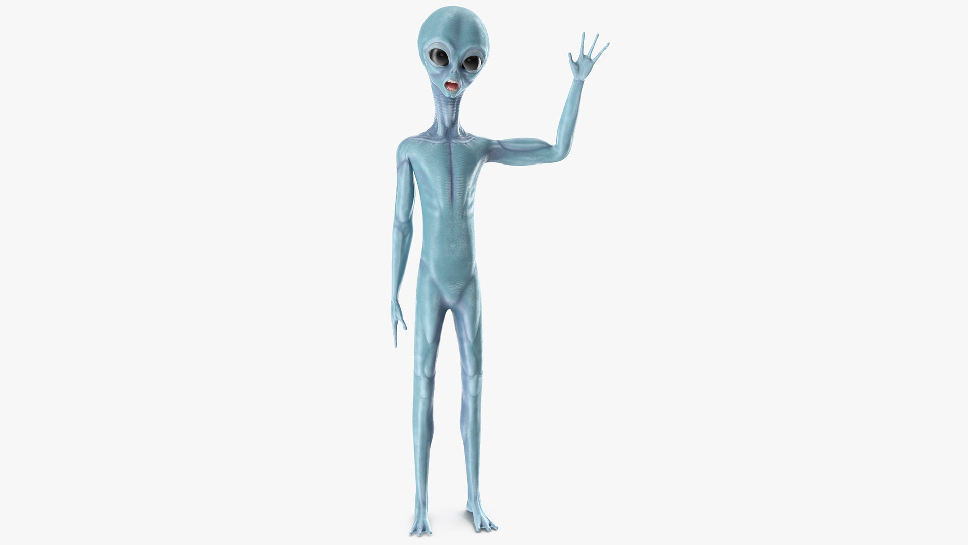 3D space alien greetings pose - TurboSquid 1604570