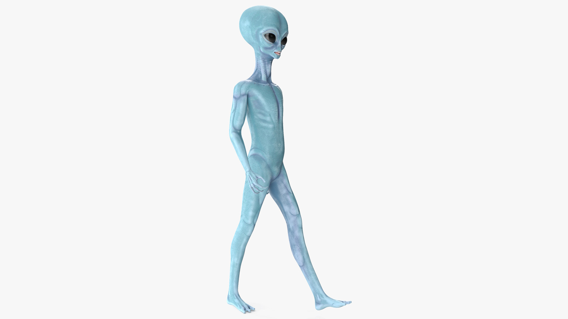Space alien walking pose 3D model - TurboSquid 1604582