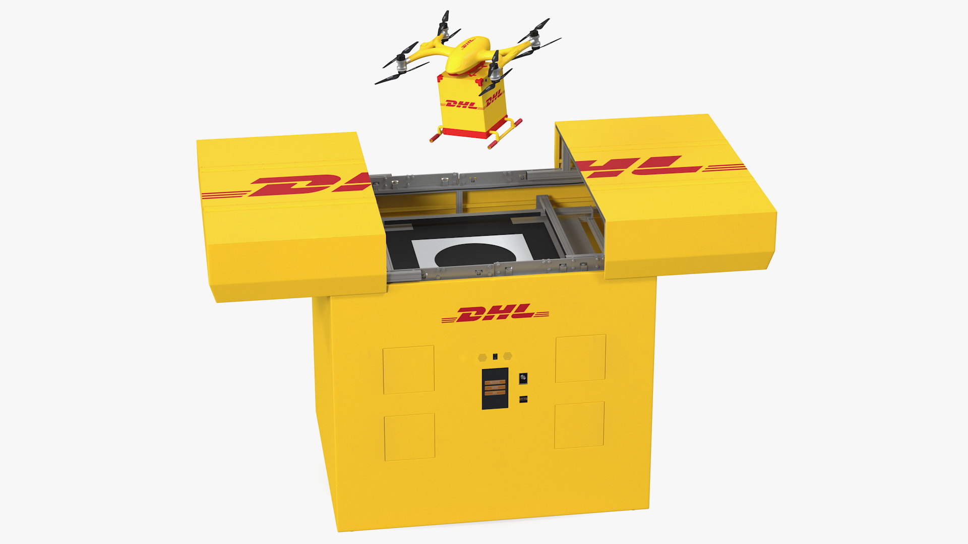 3D dhl express delivery drone - TurboSquid 1604596