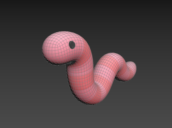 3D cartoon worm - TurboSquid 1604635