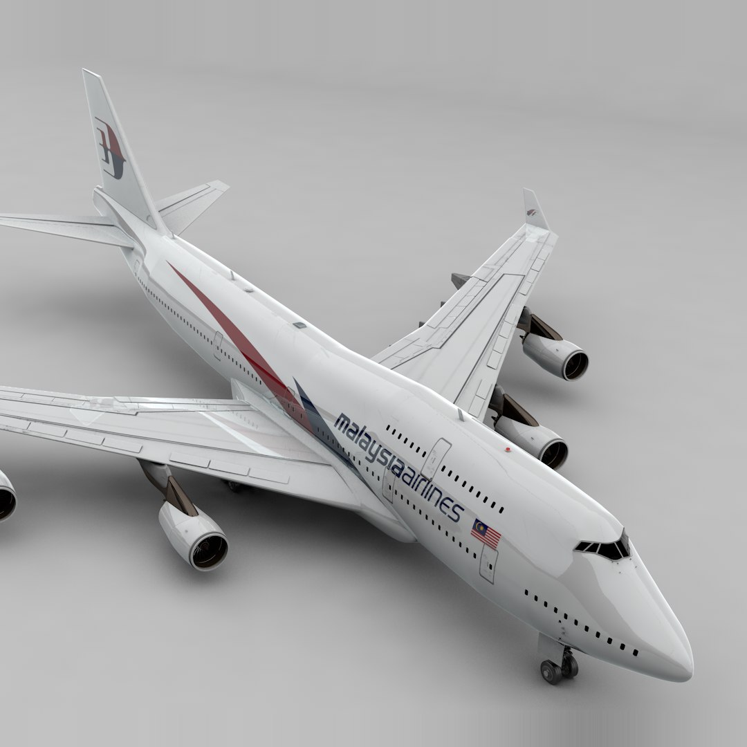 Boeing 747 malaysia airlines 3D - TurboSquid 1605029