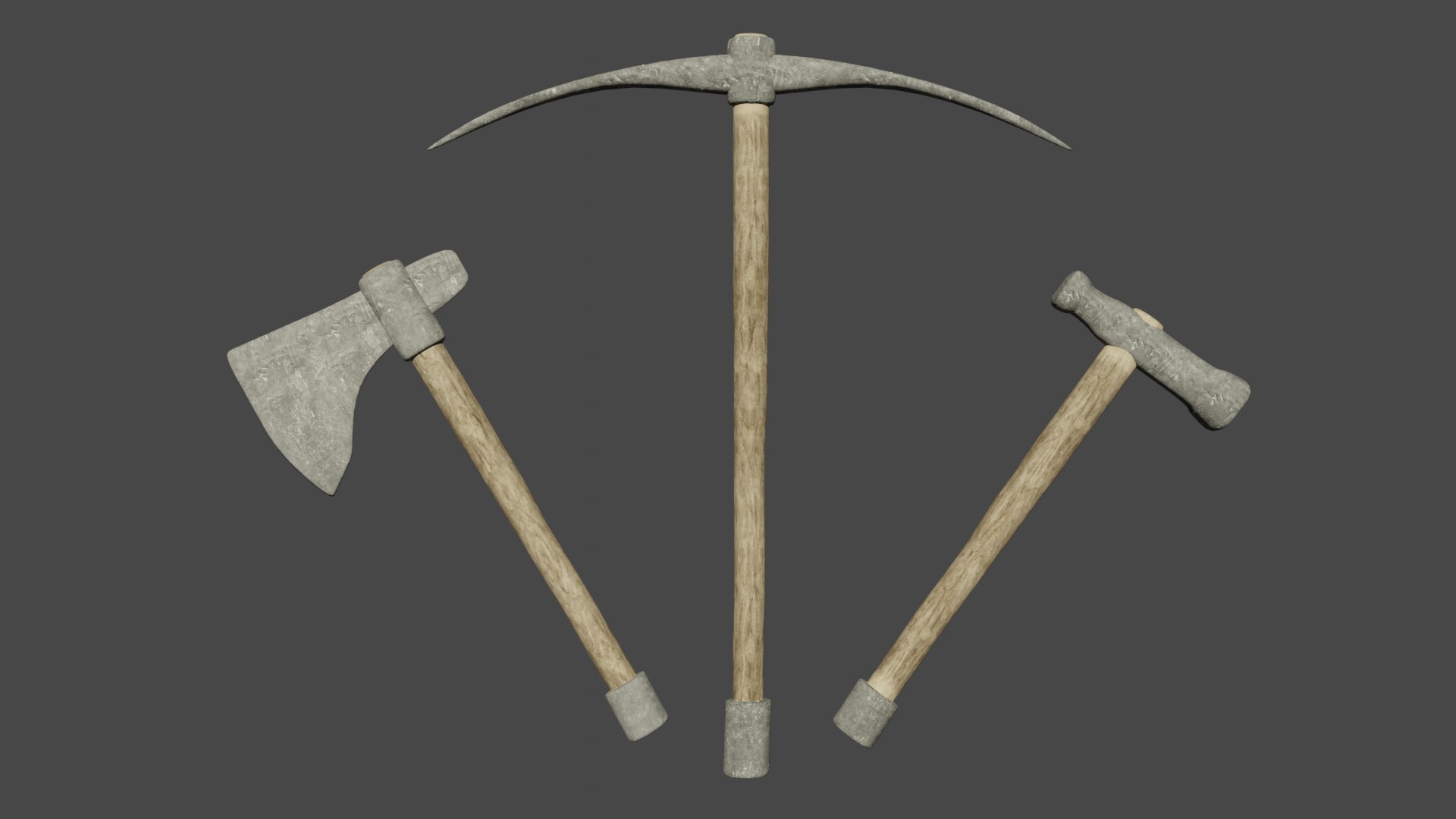 3D model hammer axe pickaxe - TurboSquid 1605214