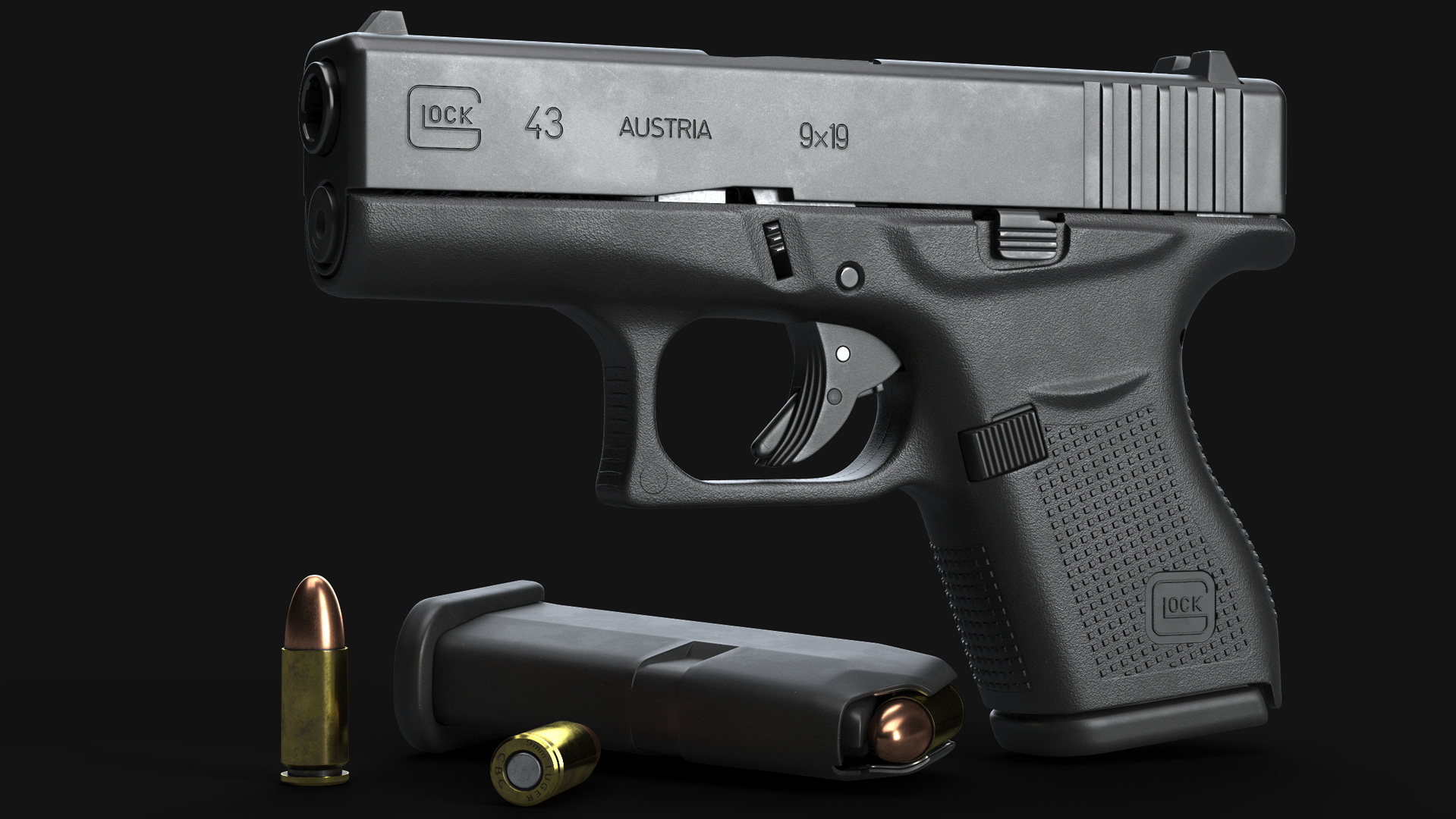 3D glock 43 model - TurboSquid 1605405