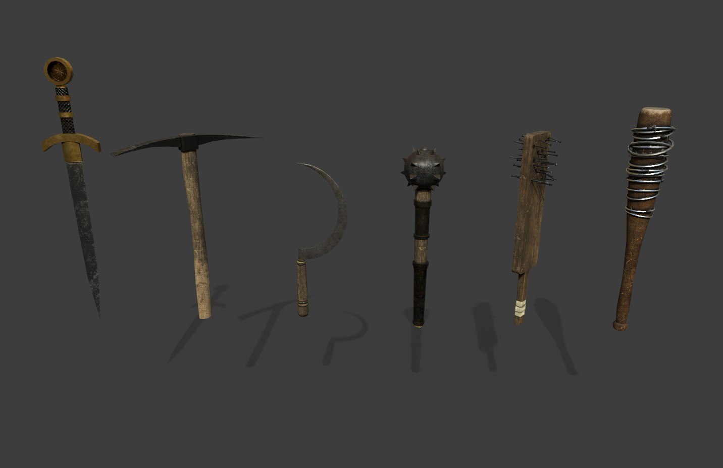 Medieval weapons 3D model - TurboSquid 1605939