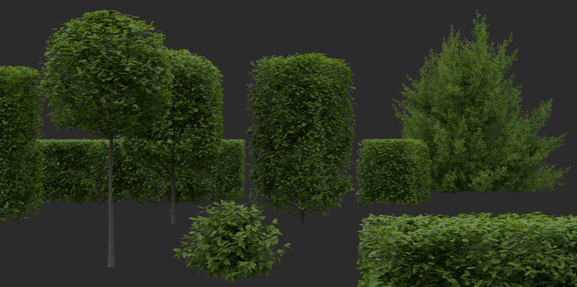 3D shrubs pack model - TurboSquid 1606016