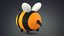 Cute cartoon bee 3D model - TurboSquid 1606446