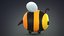 Cute cartoon bee 3D model - TurboSquid 1606446