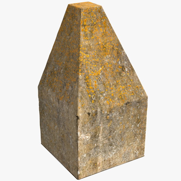 3D модель Concrete Dragon Teeth Tank Trap Mossy - TurboSquid 1606755