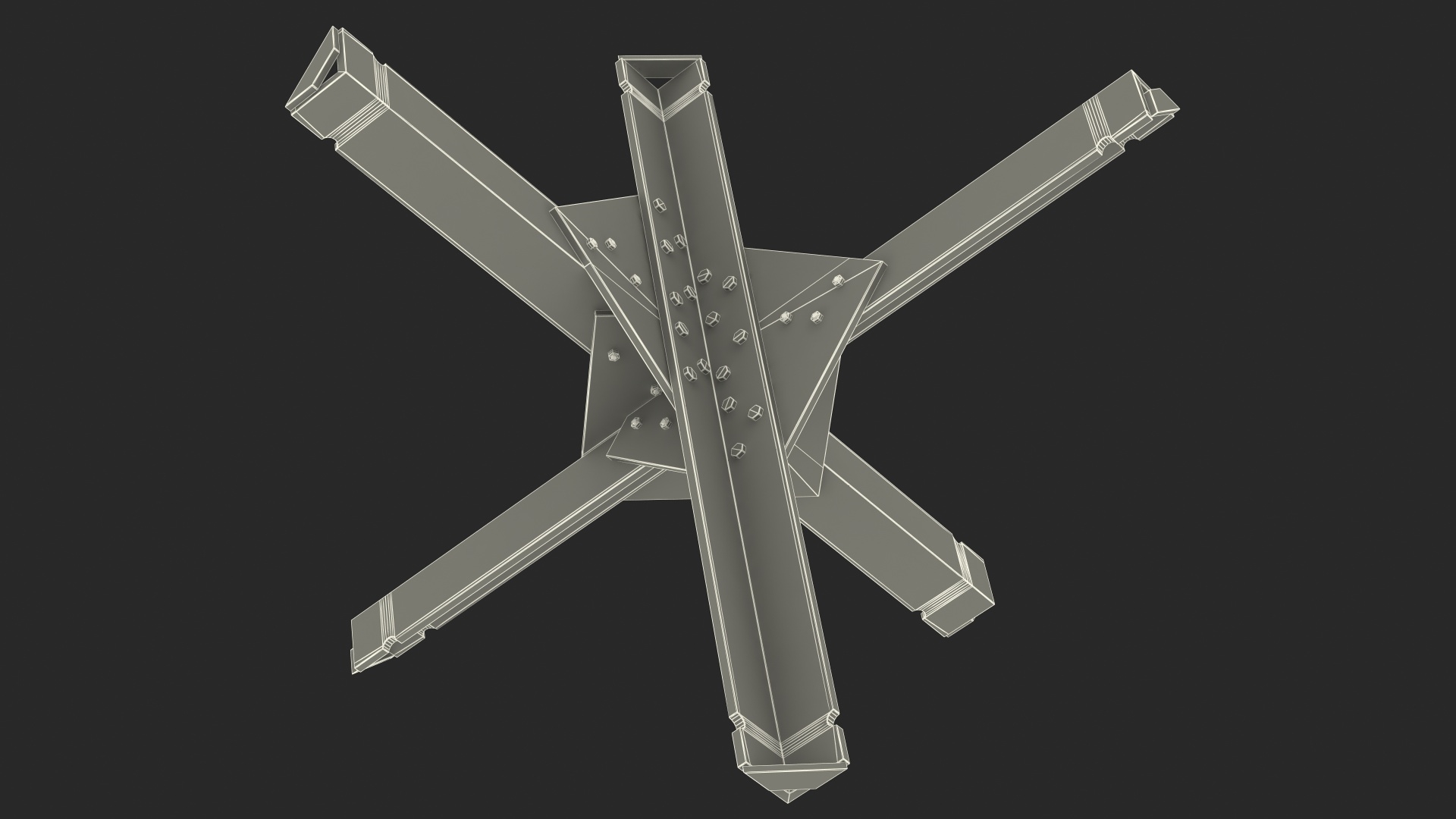 3D hedgehog anti tank obstacle model - TurboSquid 1606768