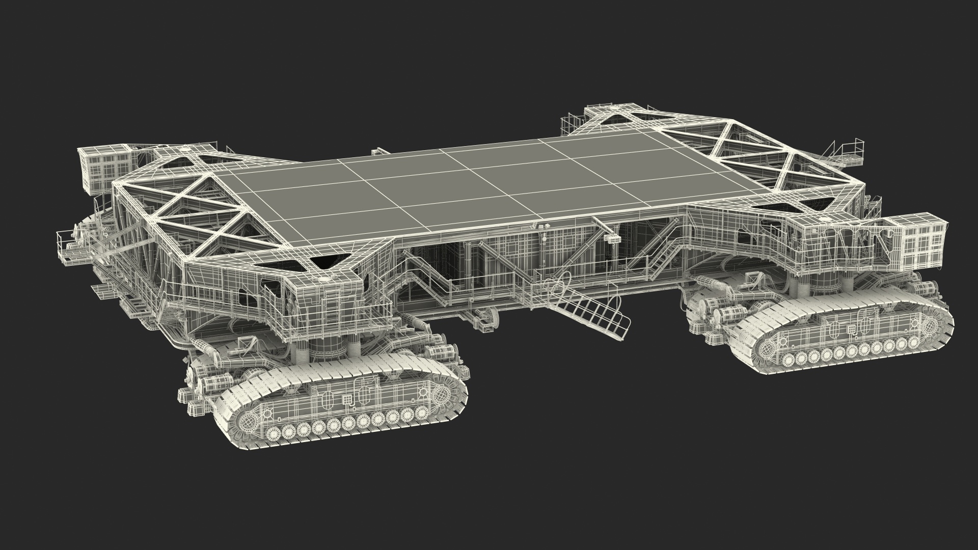 Mobile launcher platform crawler 3D model - TurboSquid 1606780