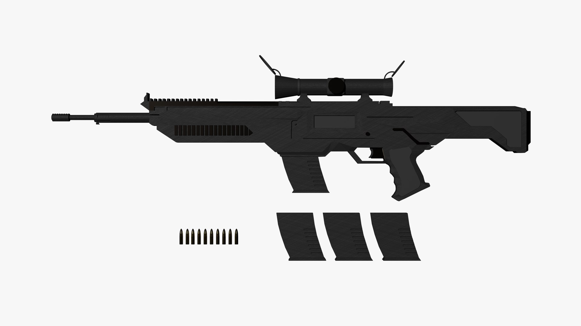 3D model gun shooting - TurboSquid 1607215