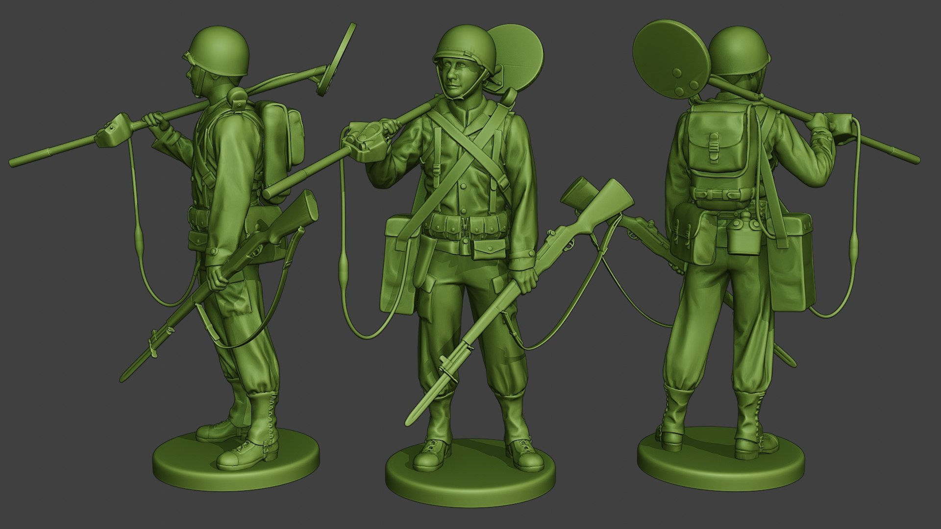 Soldier ww2 engineer stand2 3D model - TurboSquid 1607313