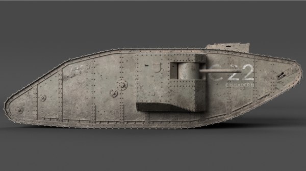Mark 1 tank modeled 3D - TurboSquid 1398768