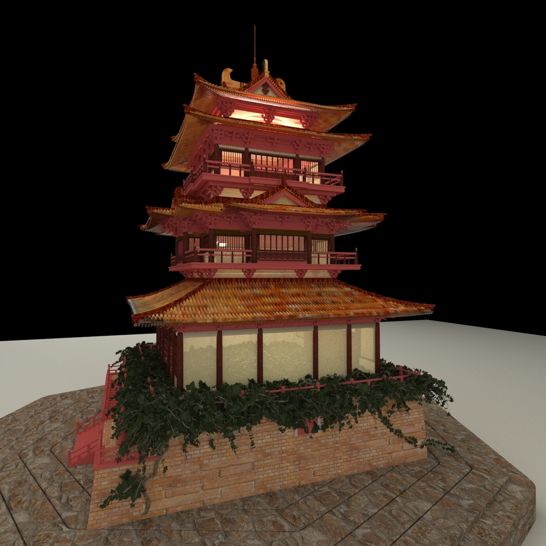 Chinese tower 3D model - TurboSquid 1607430