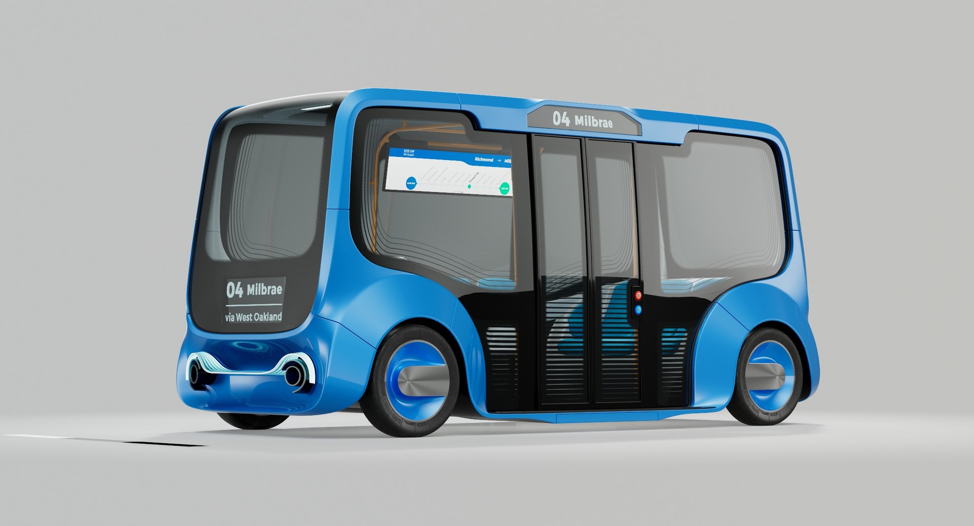 Autonomous electric minibus vehicle 3D model - TurboSquid 1607551