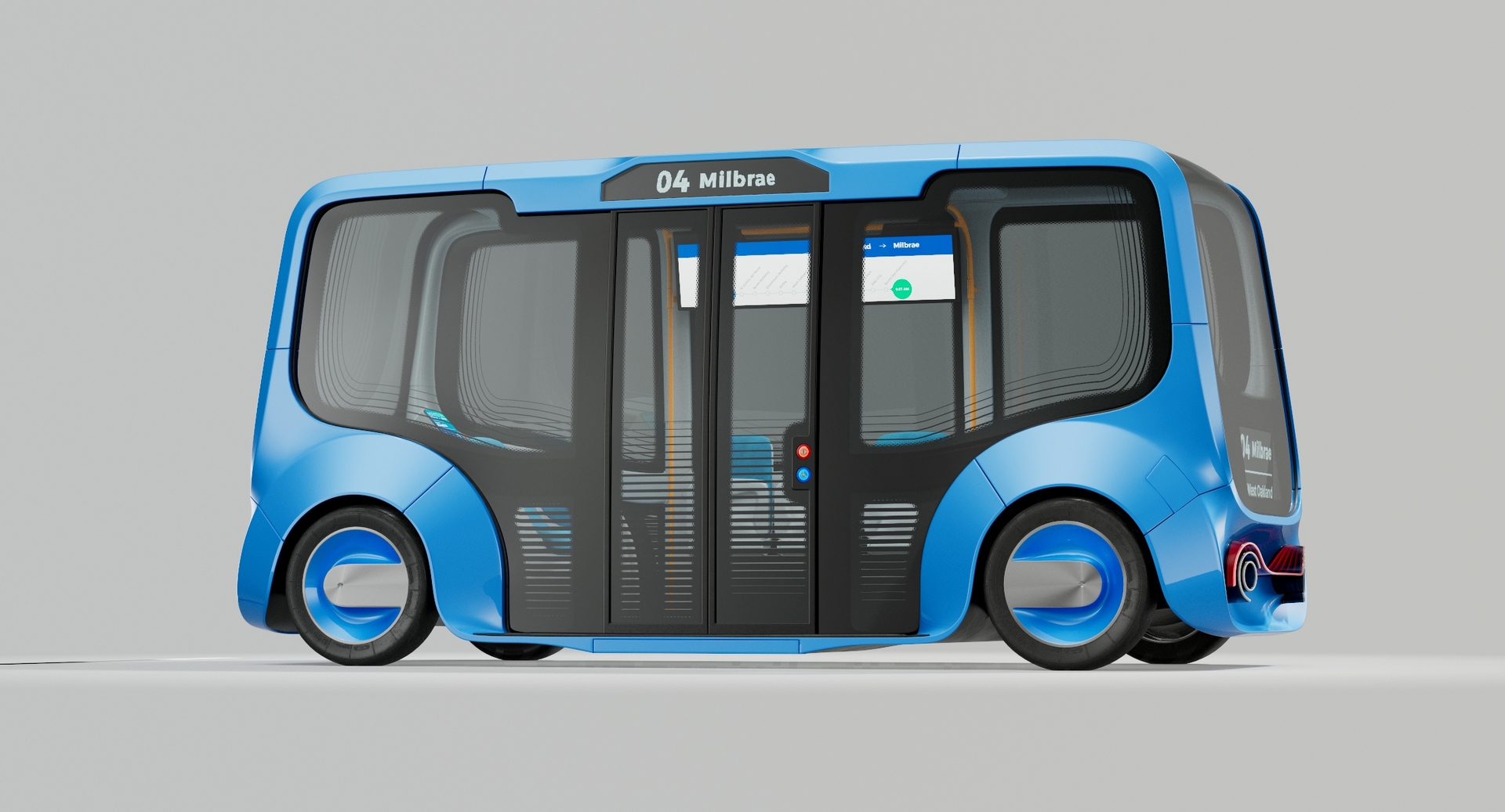Autonomous electric minibus vehicle 3D model - TurboSquid 1607551