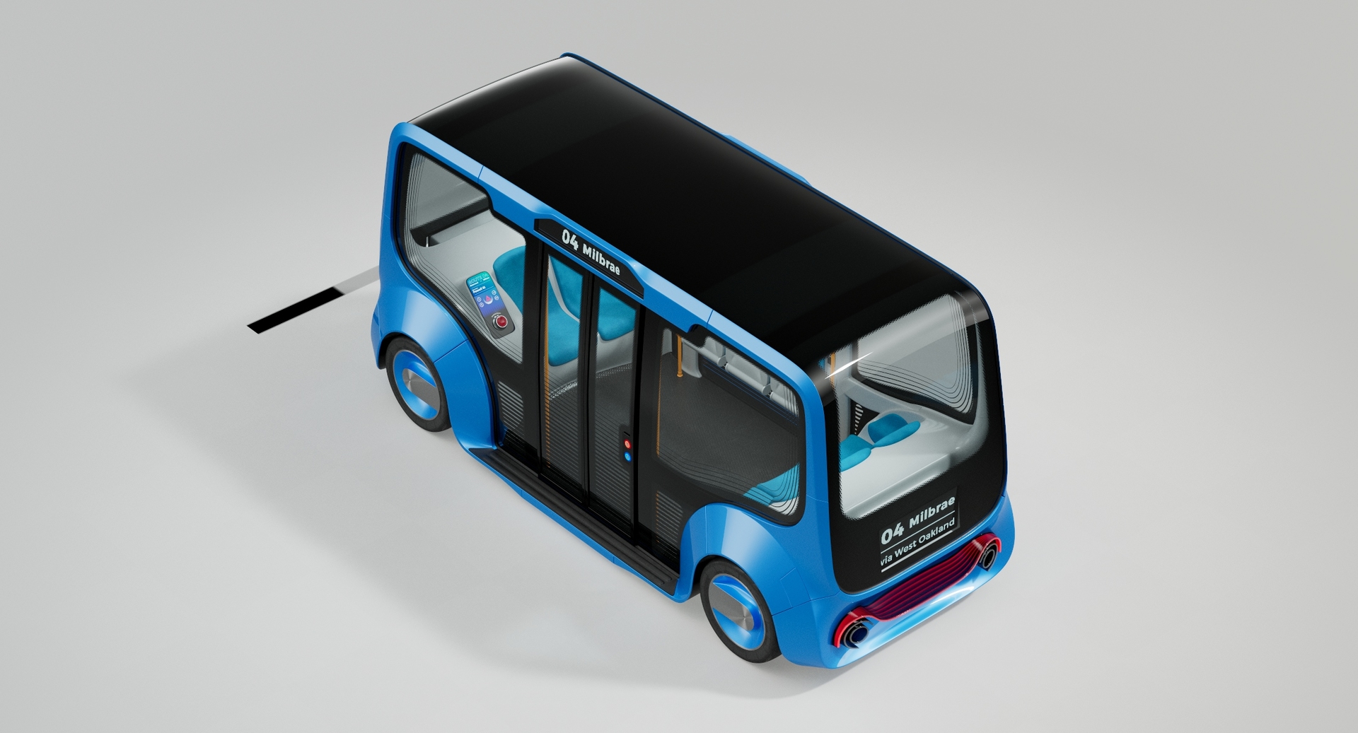 Autonomous electric minibus vehicle 3D model - TurboSquid 1607551