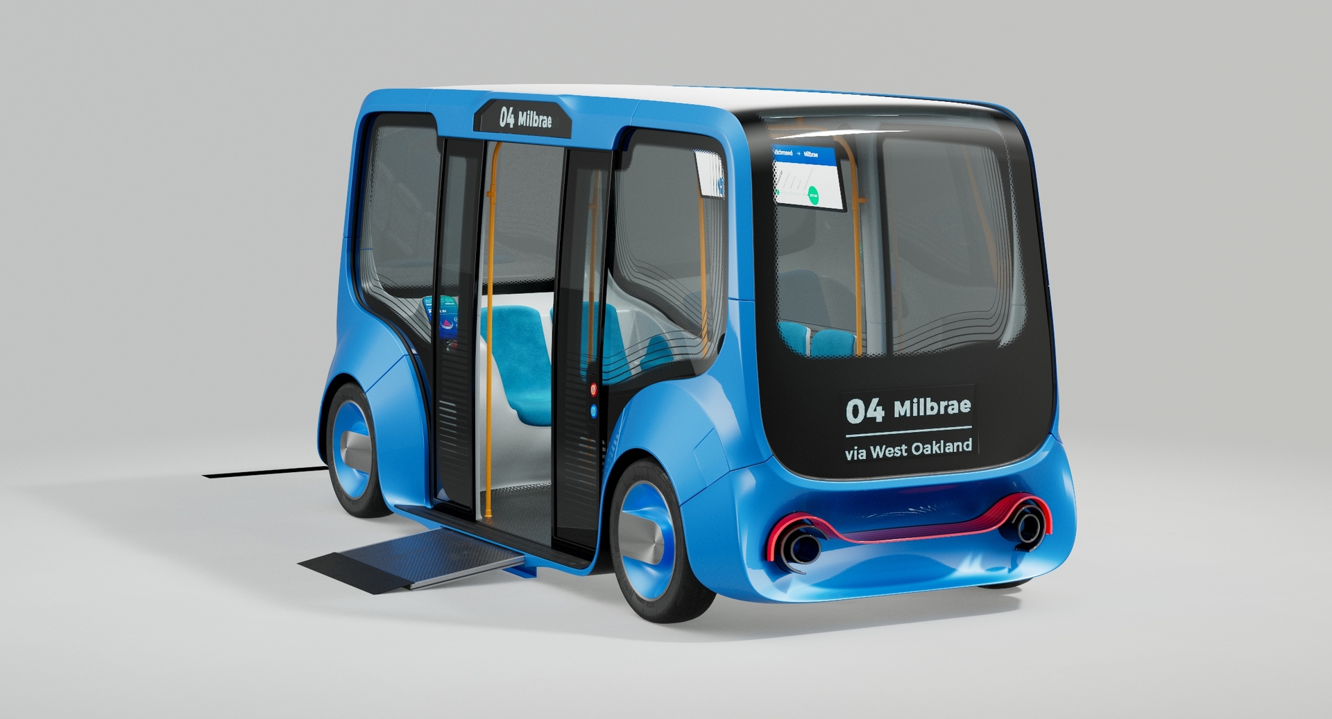 Autonomous electric minibus vehicle 3D model - TurboSquid 1607551