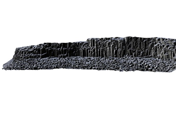 Iceland basalt cliff 3D model - TurboSquid 1607661