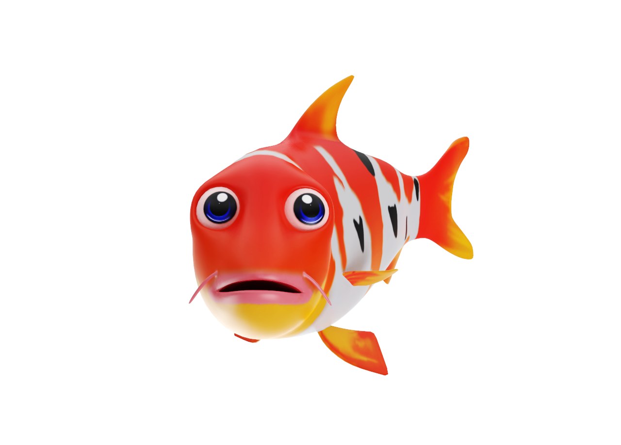 modelo 3d Koi animated fish low poly toon - TurboSquid 1586187