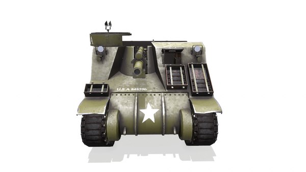 M7 priest howitzer 3D model - TurboSquid 1607975