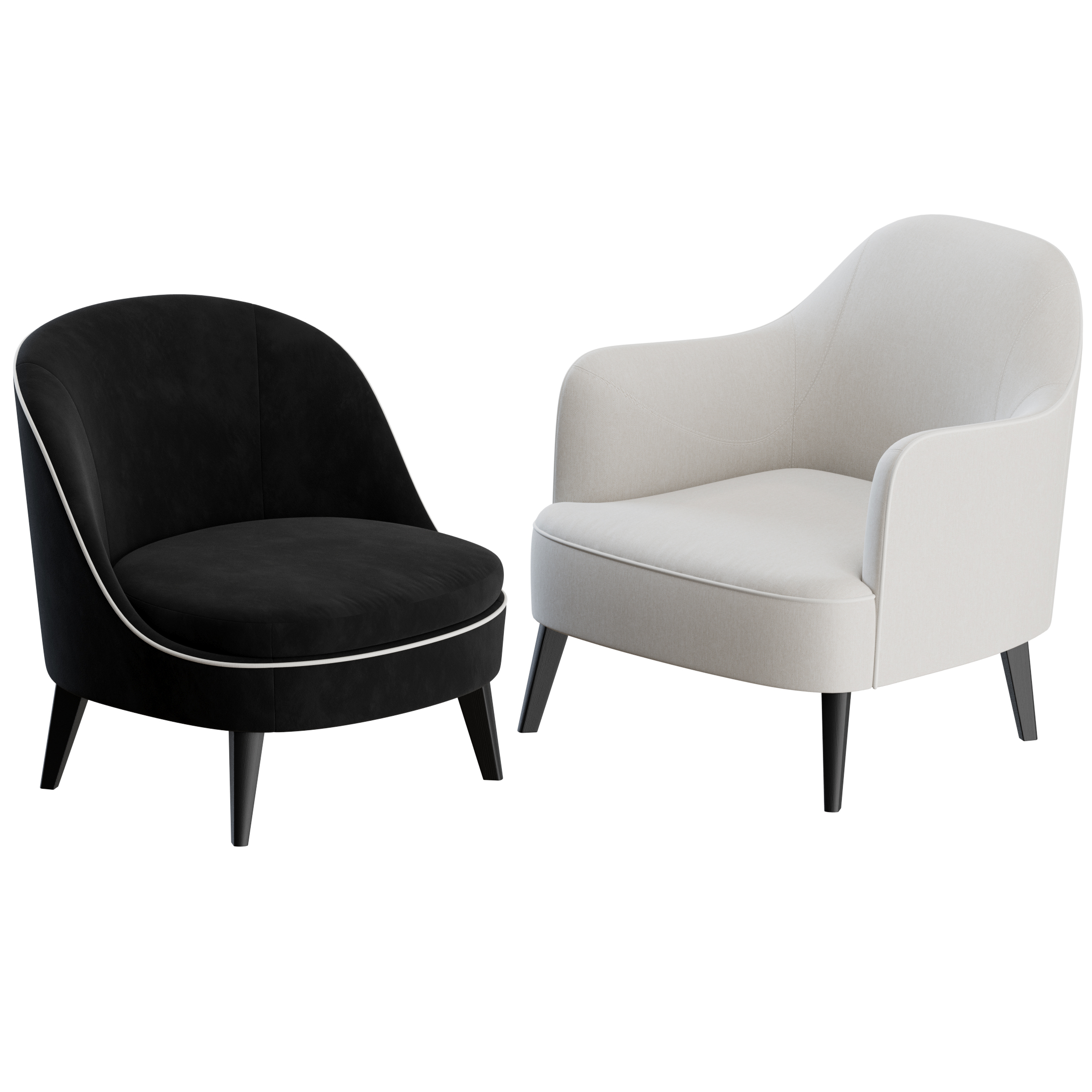 Armchairs dragonfly flexform lysandre 3D model - TurboSquid 1608367