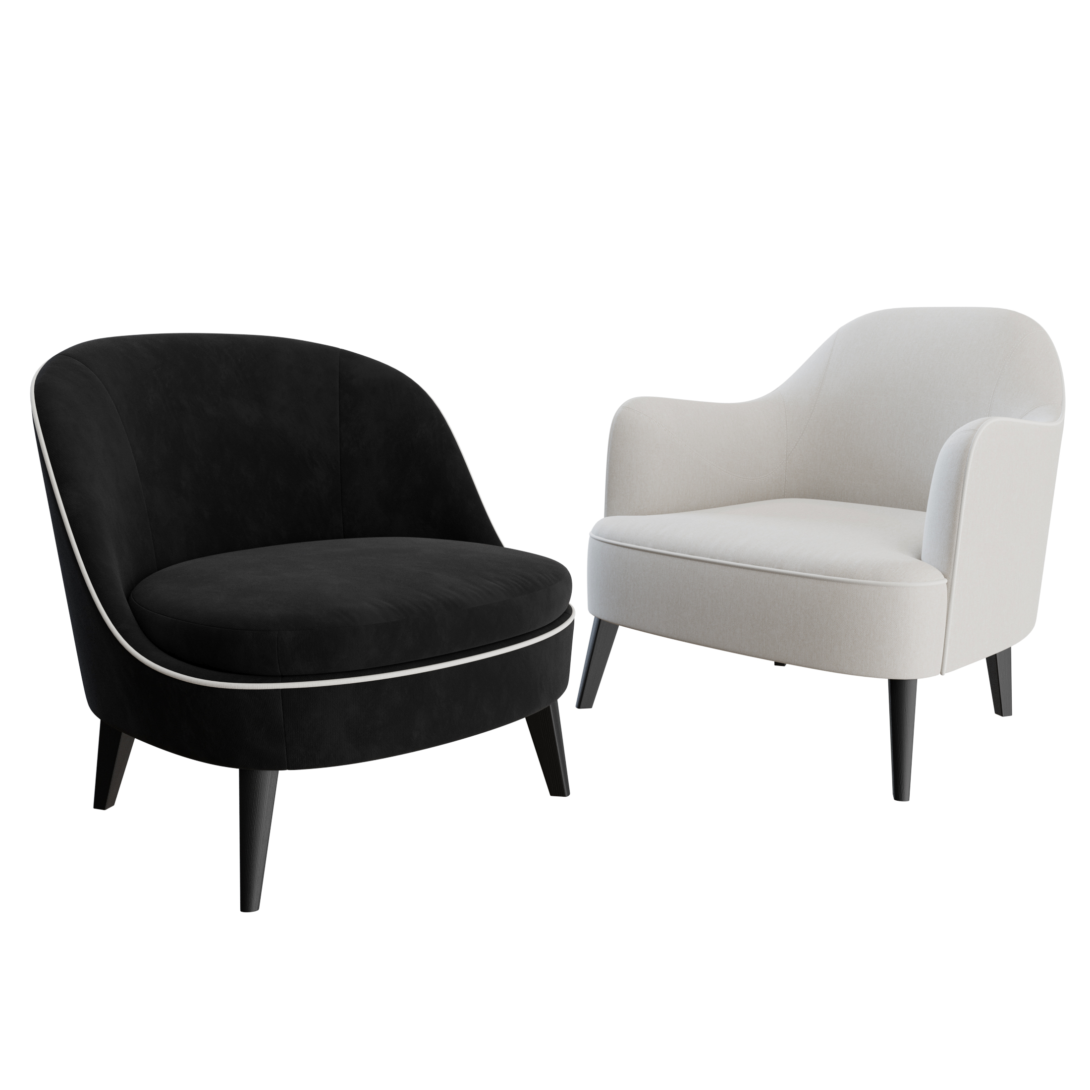 Armchairs dragonfly flexform lysandre 3D model - TurboSquid 1608367