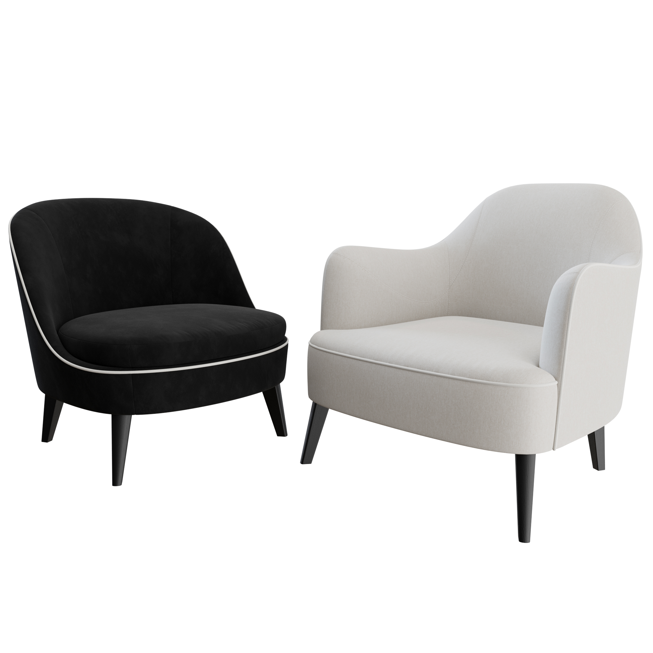 Armchairs dragonfly flexform lysandre 3D model - TurboSquid 1608367