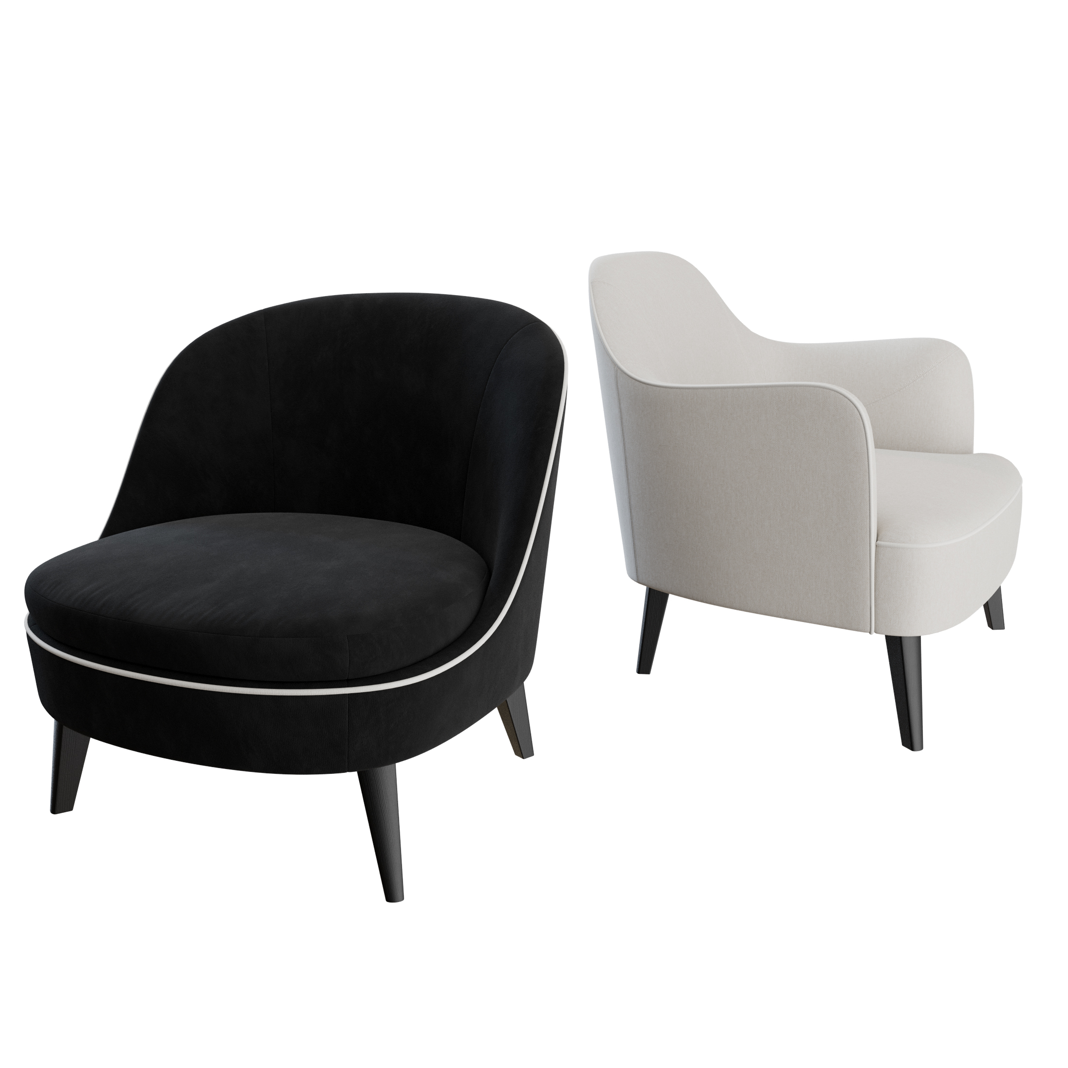 Armchairs dragonfly flexform lysandre 3D model - TurboSquid 1608367
