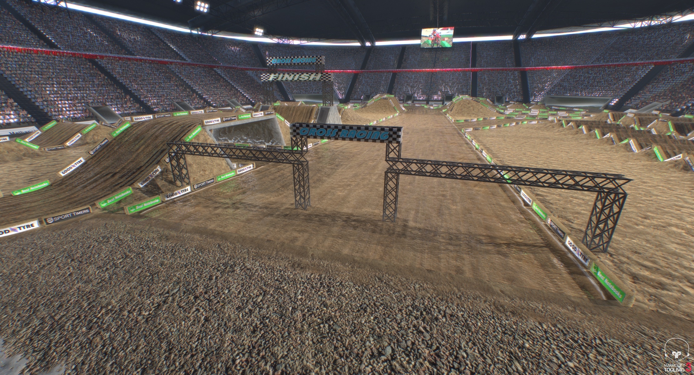 Dirt Cross Stadium-Rennstrecke 3D-Modell - TurboSquid 1608462
