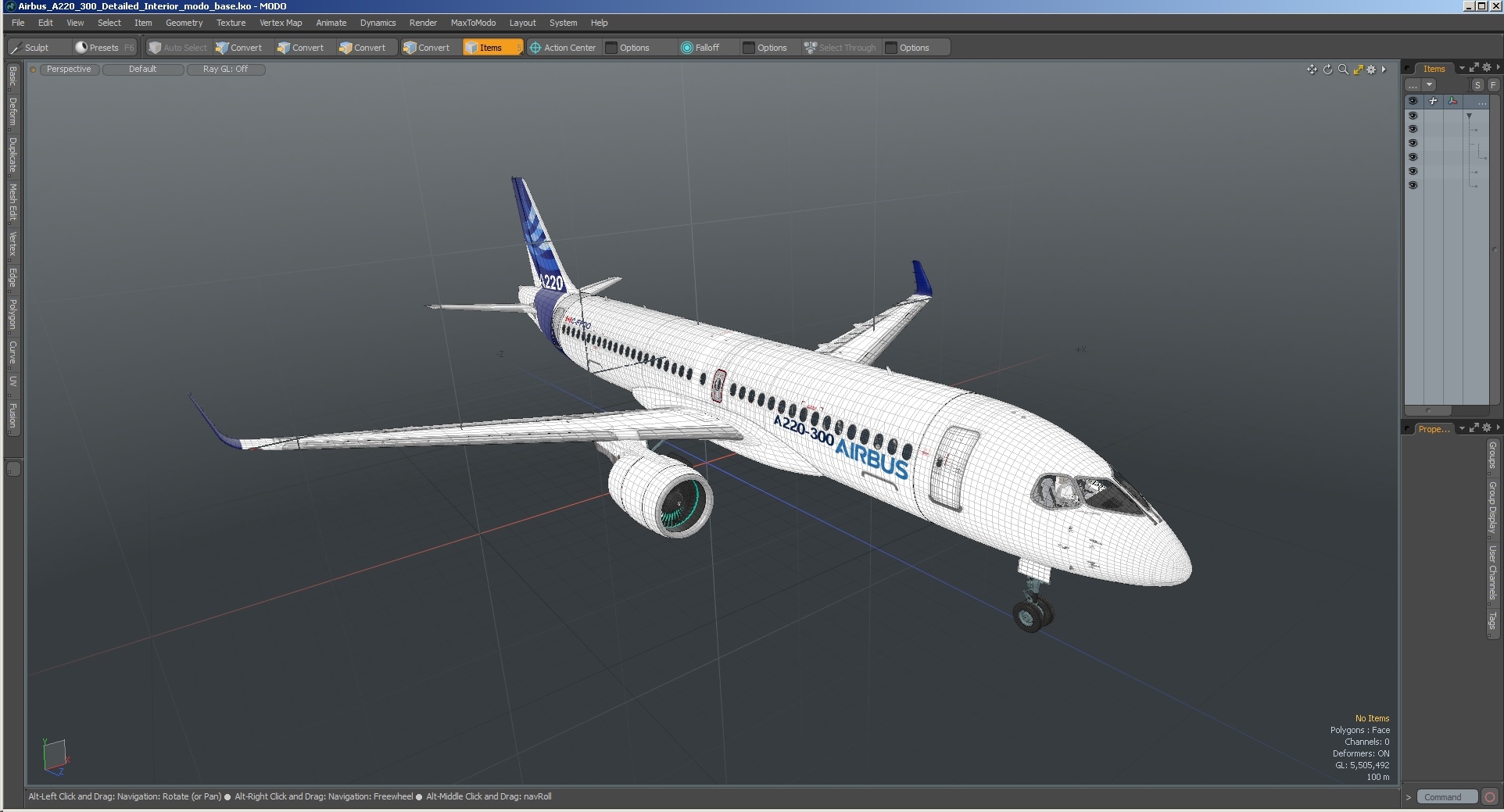 3D airbus a220 300 interior model - TurboSquid 1608806