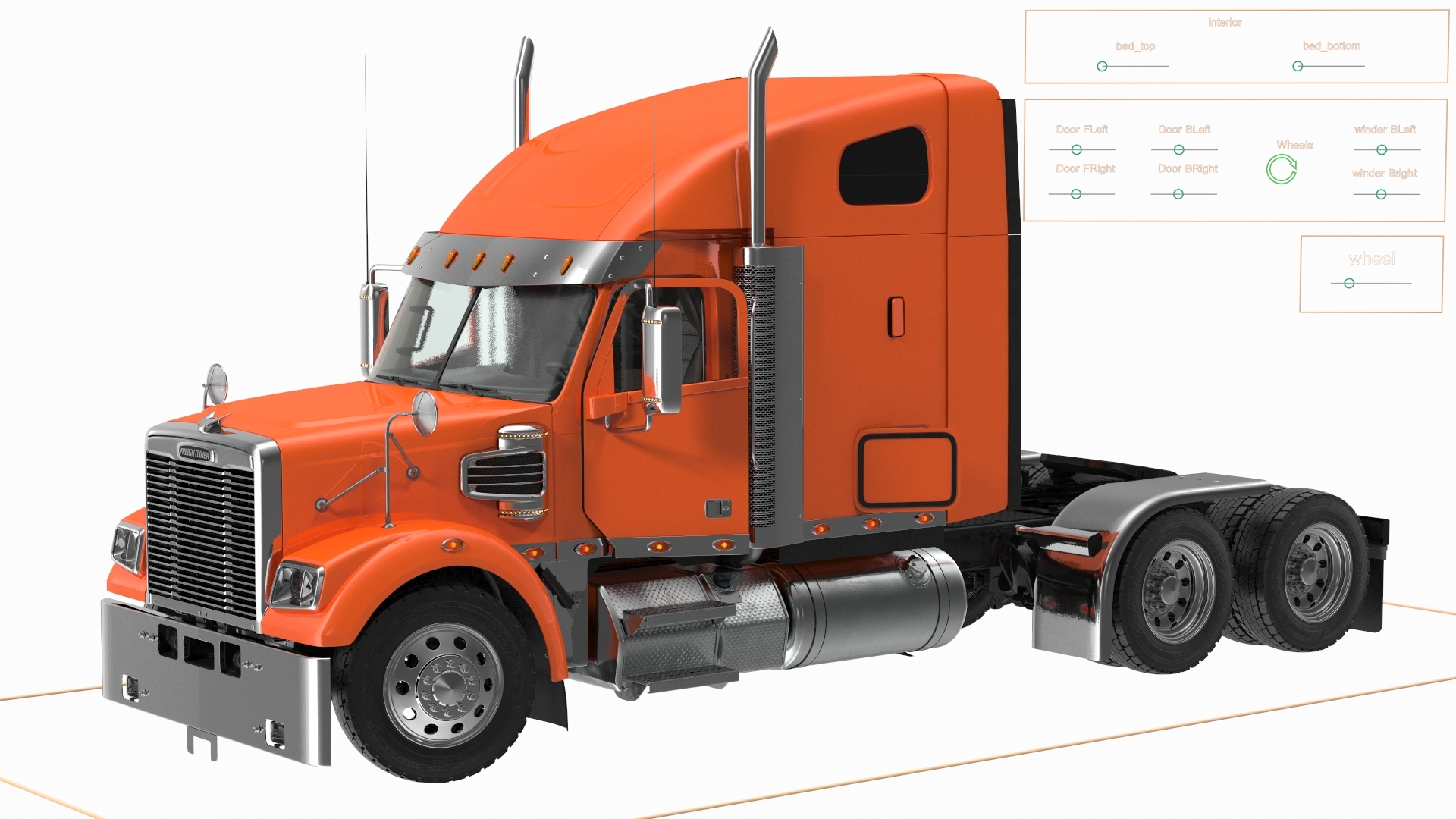 2020 freightliner 122sd truck model - TurboSquid 1608803