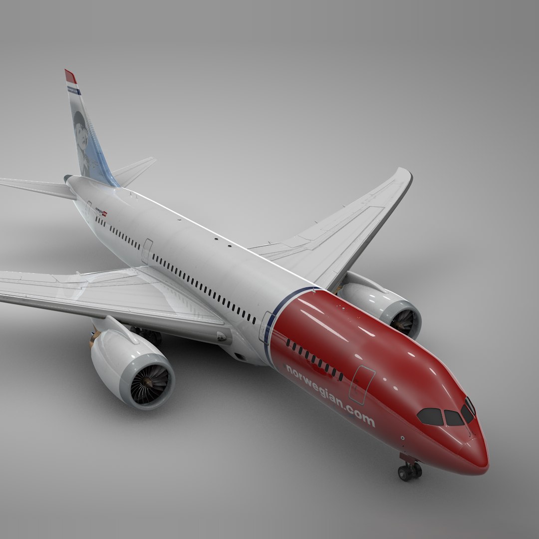 3D boeing 787 dreamliner norwegian model - TurboSquid 1608778