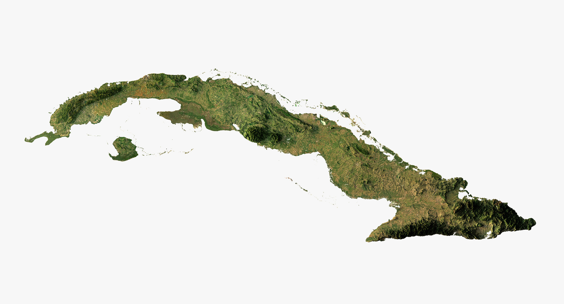 modelo 3d Relief map of Cuba 3D model - TurboSquid 1562263