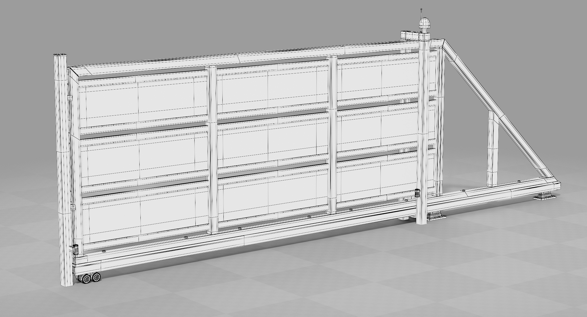 Gate sliding 3D model - TurboSquid 1609033