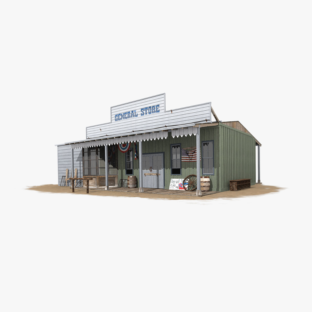 Western general store 3D model - TurboSquid 1603764
