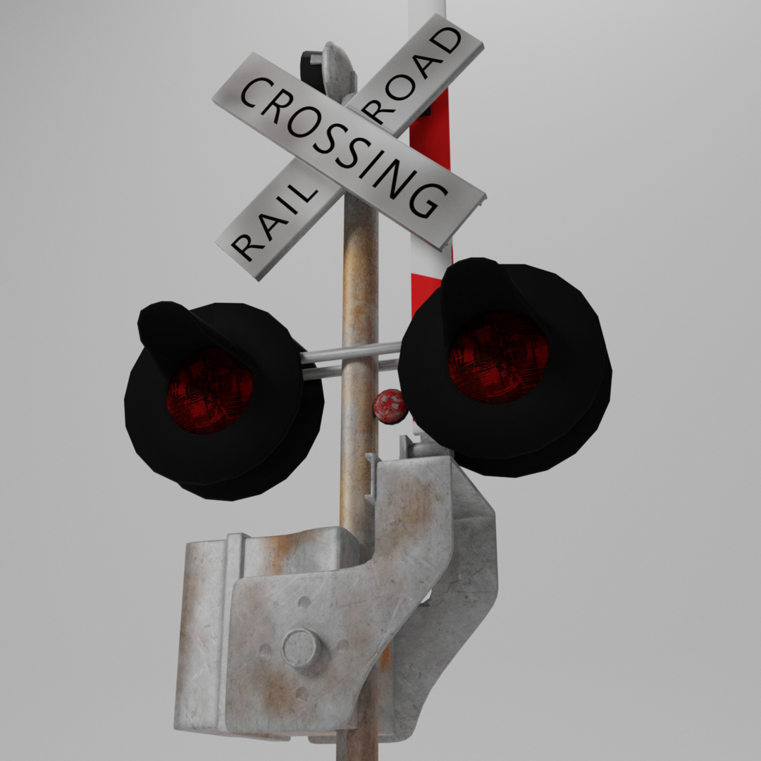 3D railroad crossing gate animations model - TurboSquid 1609502