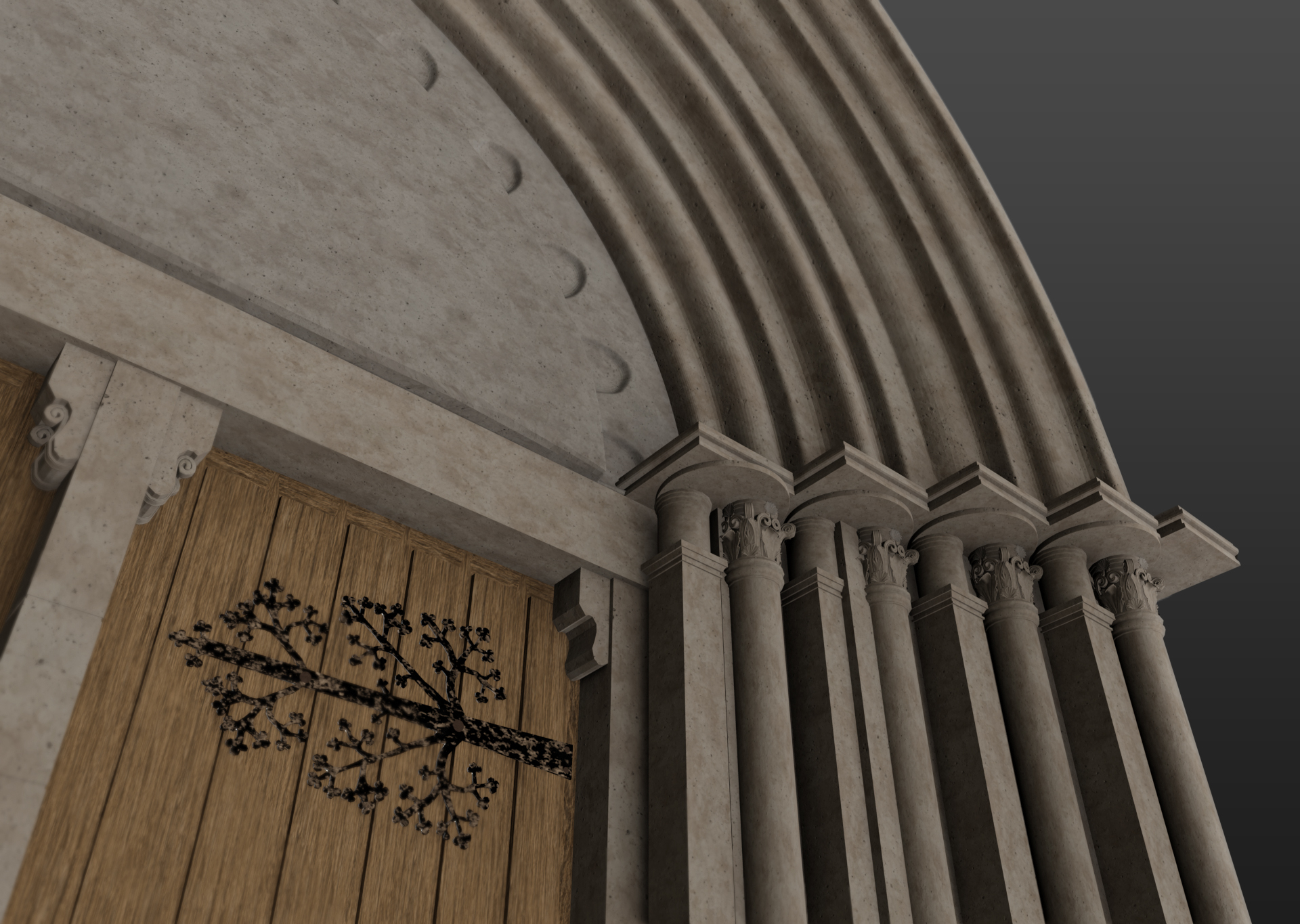 3D medieval church gothic portal - TurboSquid 1609671