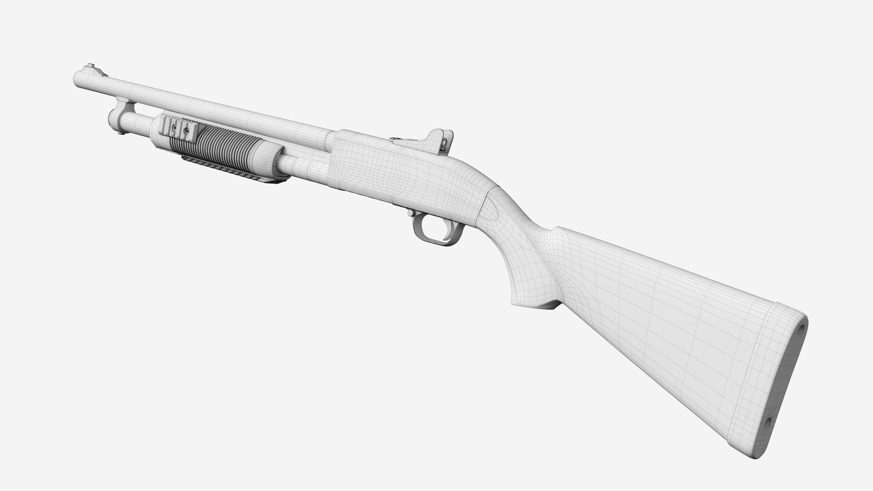 Taser X12 Mossberg 500 霰弹枪3D模型 - TurboSquid 1609770