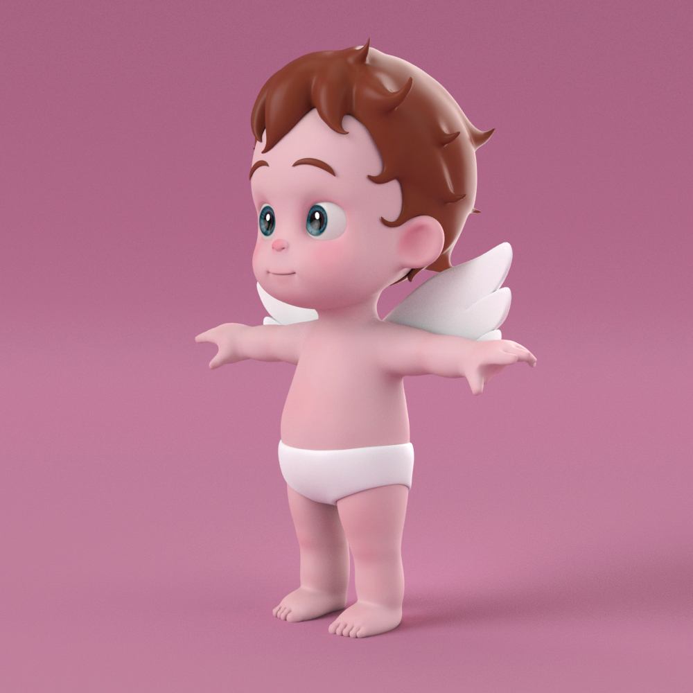 3D model cute cupid - TurboSquid 1609870