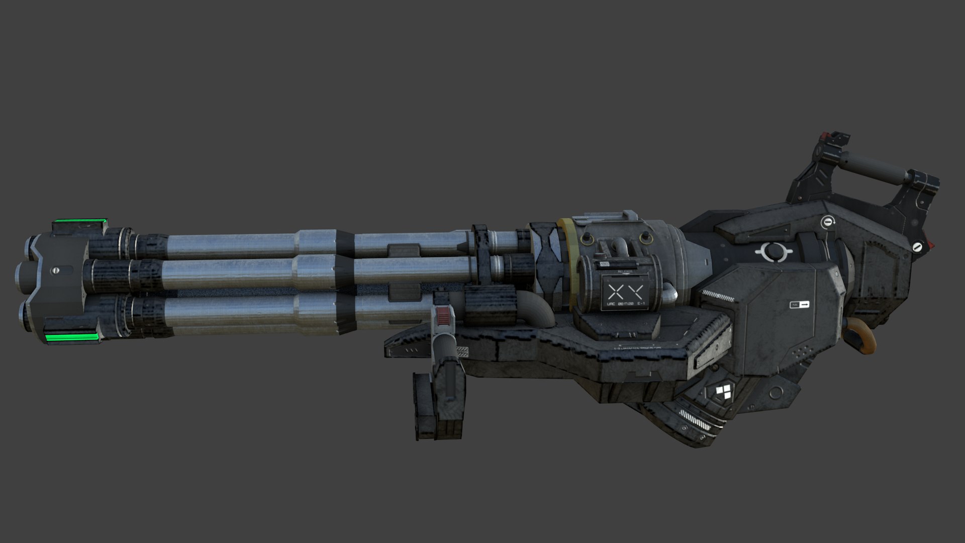Sci-fi chaingun minigun modeled 3D model - TurboSquid 1609989