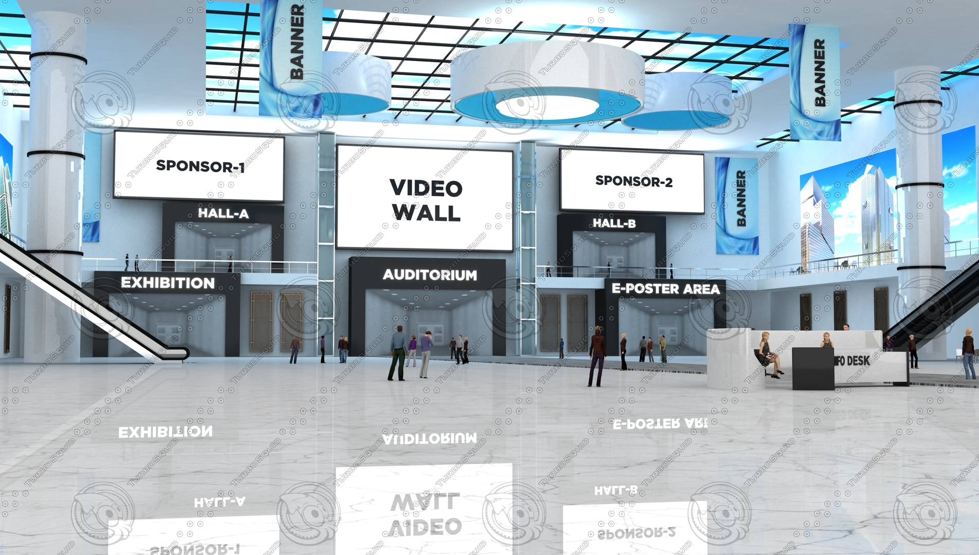 Auditorium virtual 3D - TurboSquid 1610067