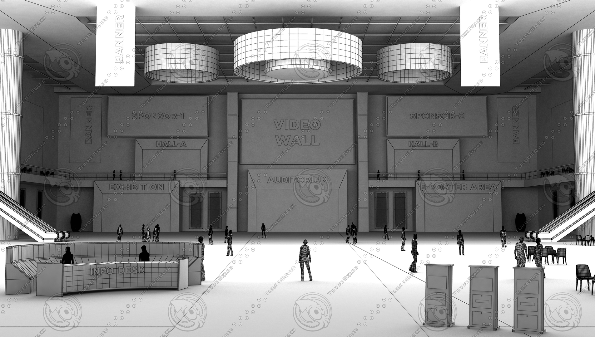 Auditorium virtual 3D - TurboSquid 1610067