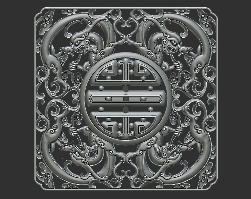 3D dragon pattern model - TurboSquid 1610574