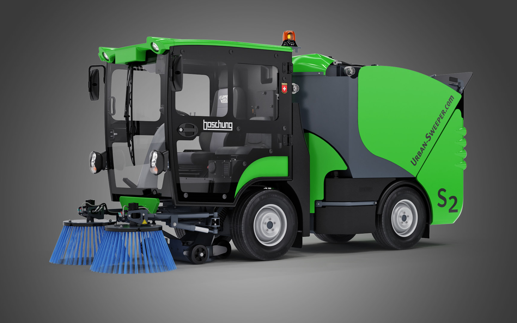 Boschung urban sweeper s2 model - TurboSquid 1610688