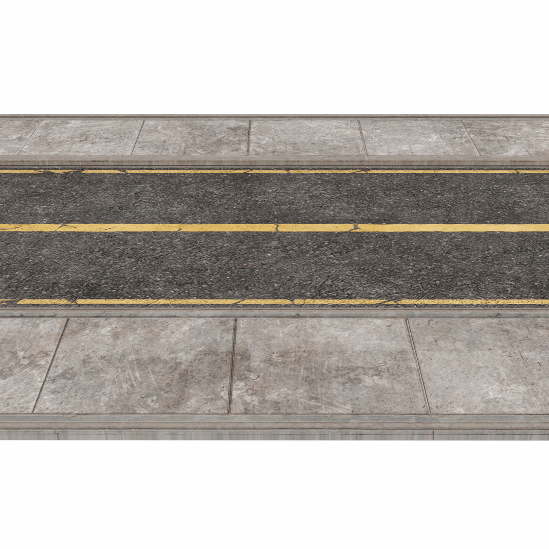 Asphalt road 3D model - TurboSquid 1610727