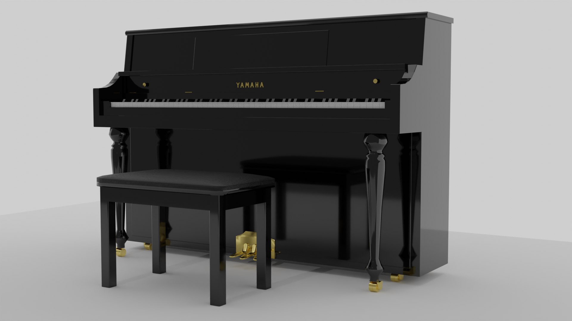 Yamaha piano 3D model - TurboSquid 1610787